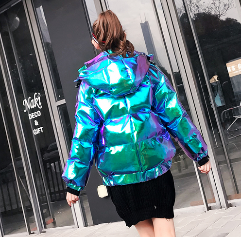 Holographic Puffer Jacket – Harlow and May